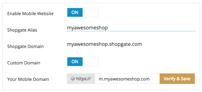 How do I set up URLs for my mobile website?